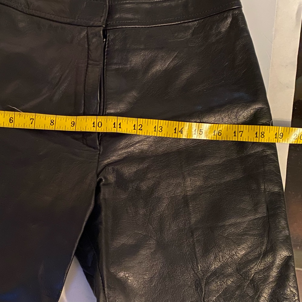 Beged-Or Israel Vintage Leather Pants Black Fully Lin… - Gem